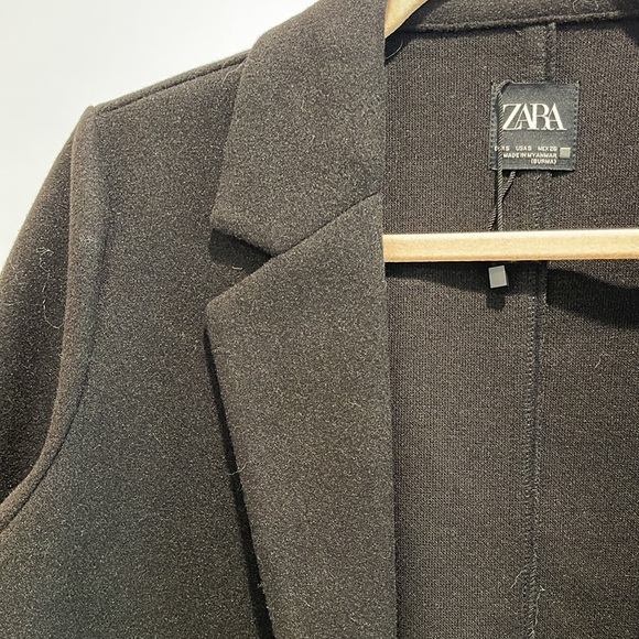 Zara | Jackets & Coats | New Zara Cloth Black Coat | Poshmark